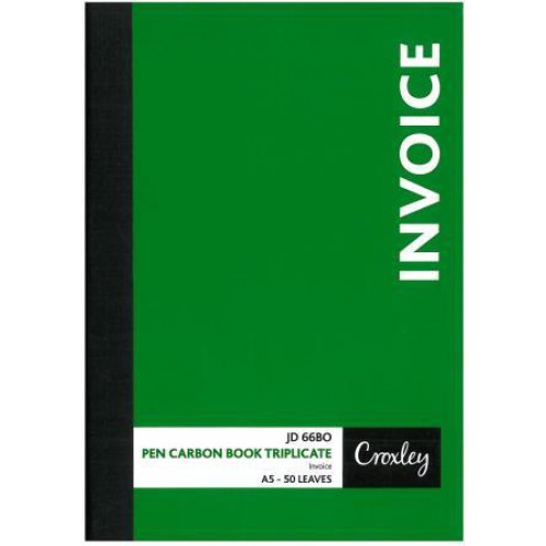 CROXLEY Pen Carbon Book JD66BO Invoice Triplicate A5 - EMW Technologies