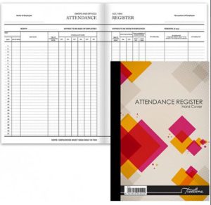 Attendance register hard cover - EMW Technologies